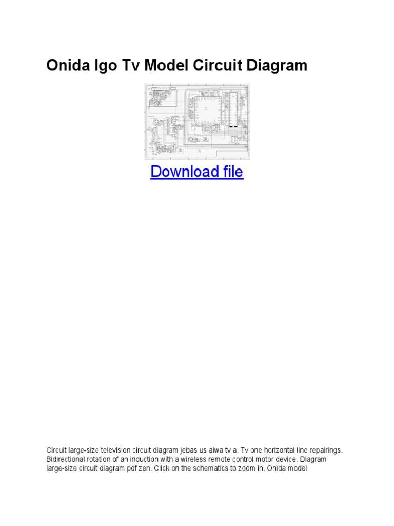Onida Igo TV Model Circuit Diagram | PDF