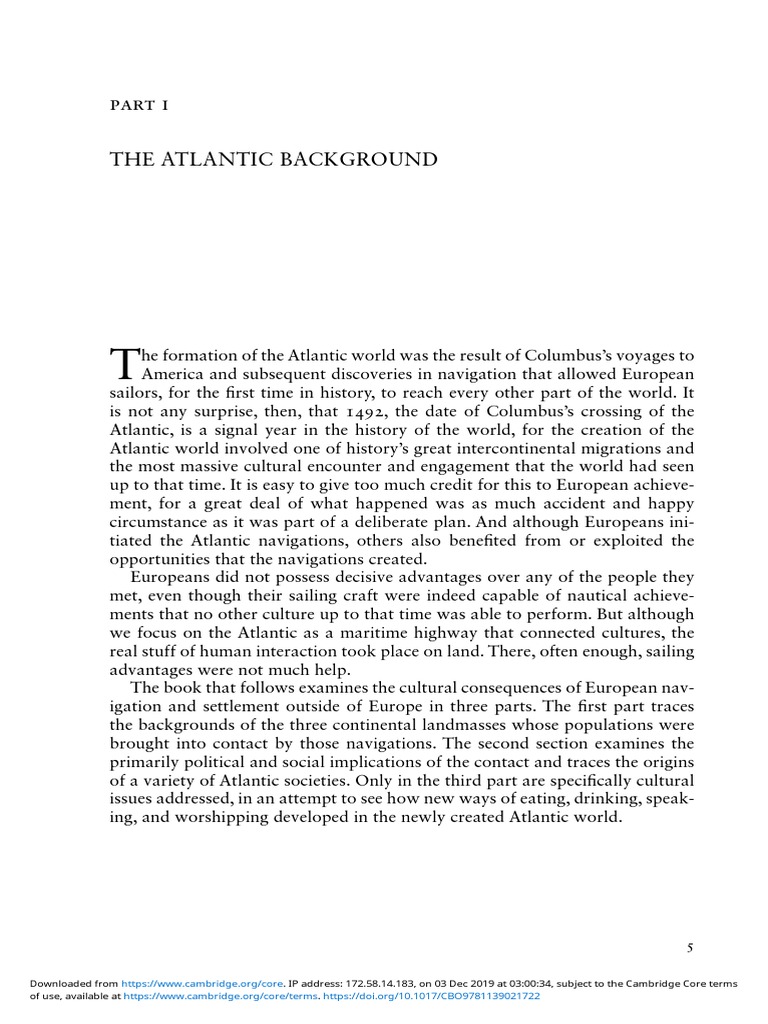 Atlantic Background | PDF | Atlantic World | Navigation