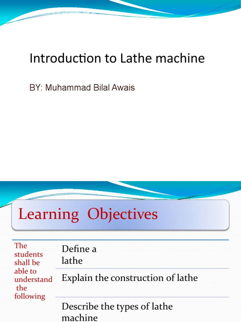 Introduction To Lathe Machine | PDF | Machining | Industrial Equipment
