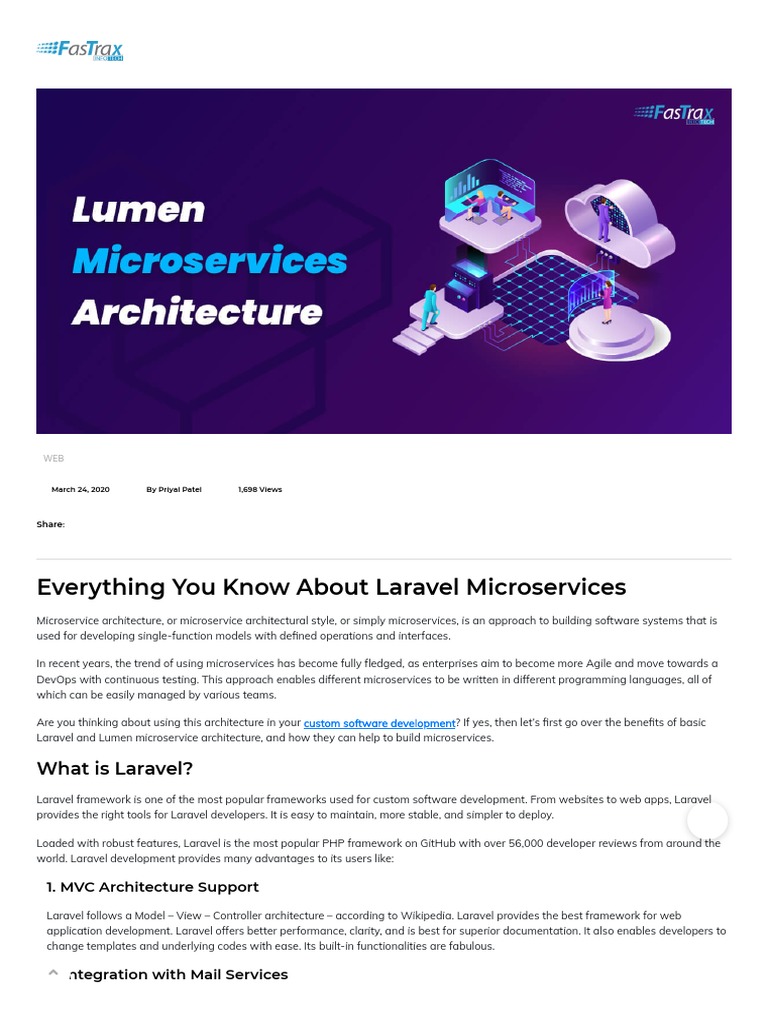 Everything You Know About Laravel Microservices - FasTrax Infotech | PDF | Web Application ...