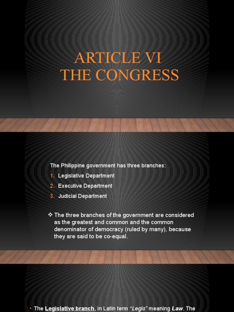 Article Vi The Congress | PDF | Veto | United States Congress