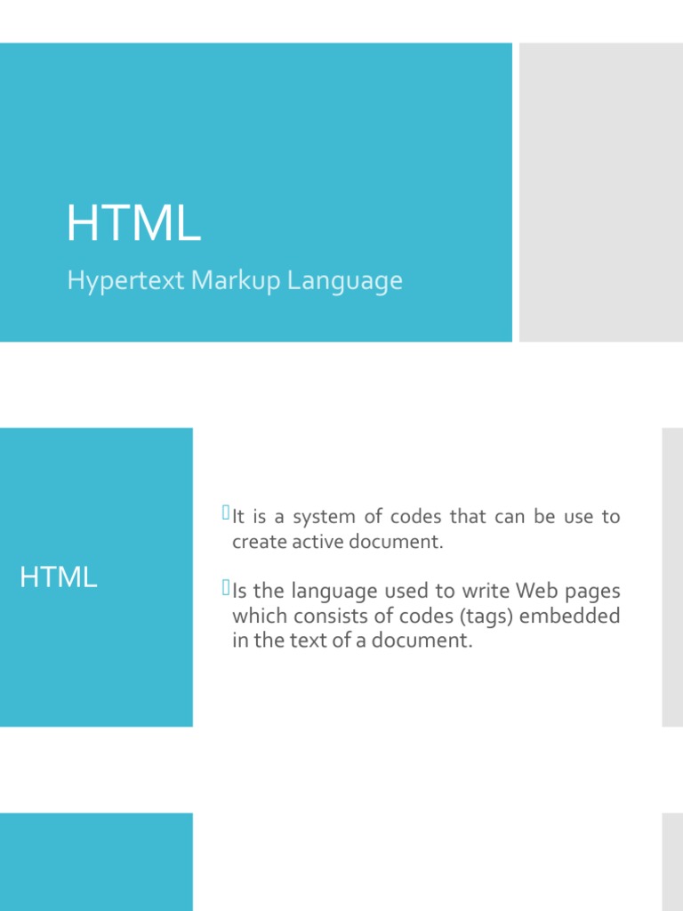 HTML Lesson 1 | PDF