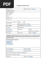 Background Verification Form | PDF | Employment | Government