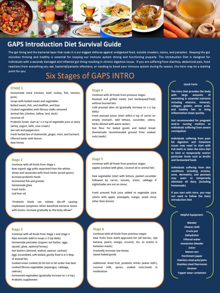 Six Stages of GAPS INTRO: GAPS Introduction Diet Survival Guide | PDF ...