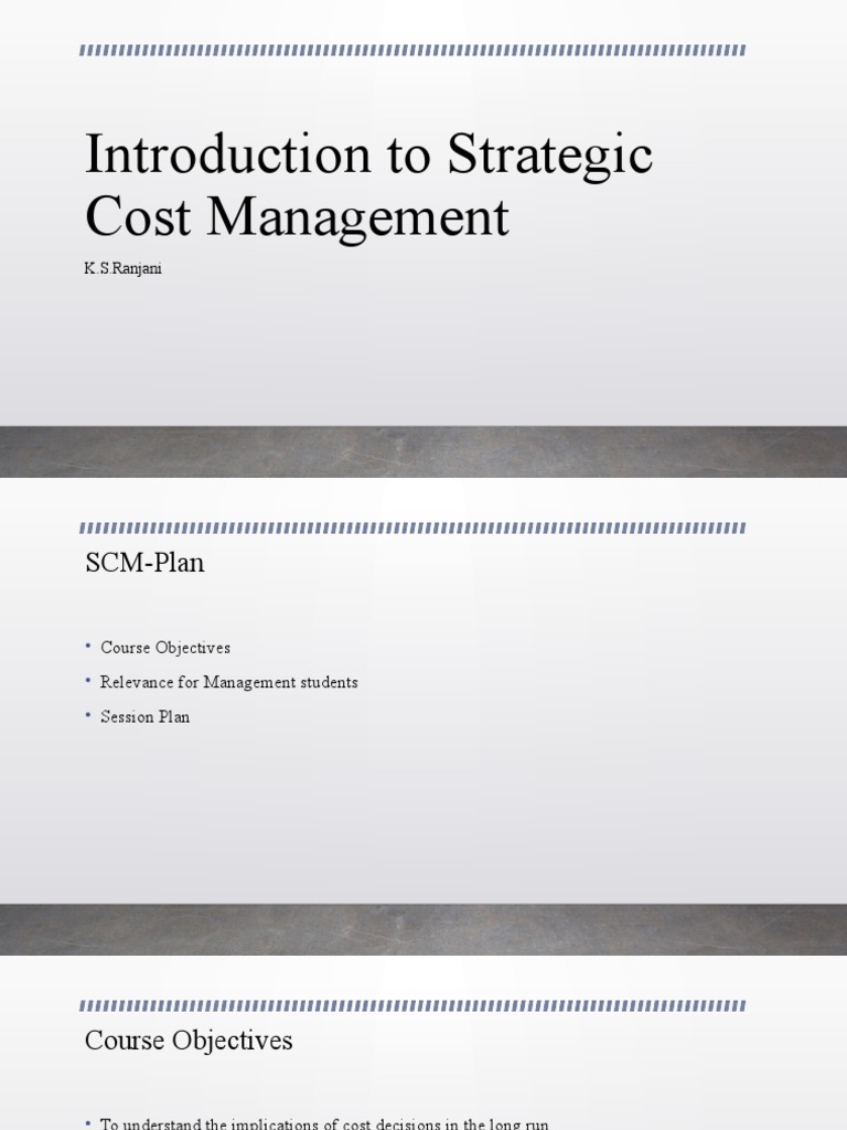 Introduction To Strategic Cost Management | PDF | Business Economics ...