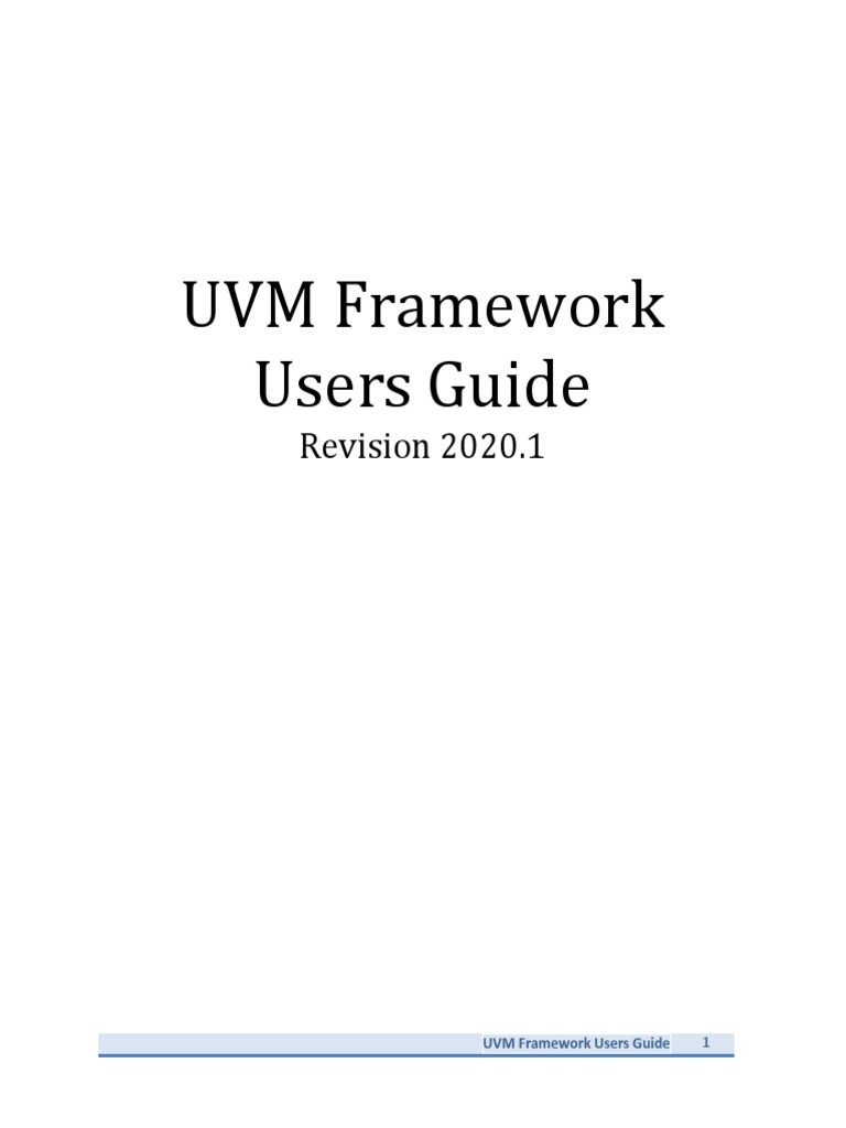 UVM Framework Users Guide PDF | PDF | Class (Computer Programming ...