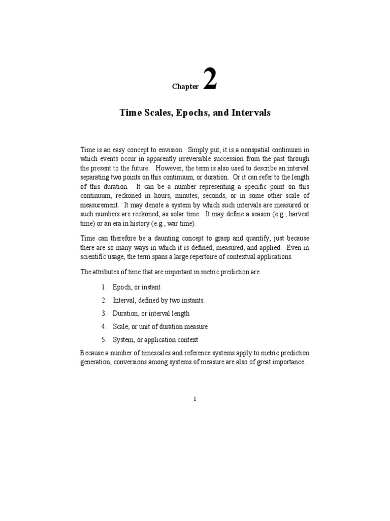 Time Scales, Epochs, and Intervals | PDF | Anno Domini | Time