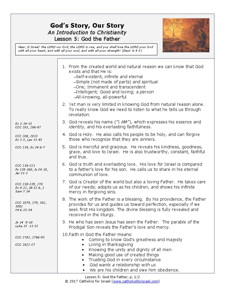 Lesson 5 God The Father - Calling Us To Be His Children | PDF | God The ...