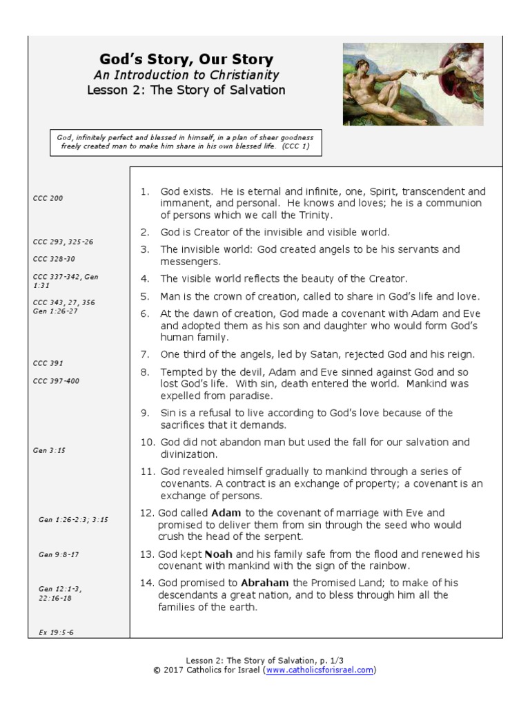 Lesson 2 The Story of Salvation | PDF | Book Of Genesis | Jesus
