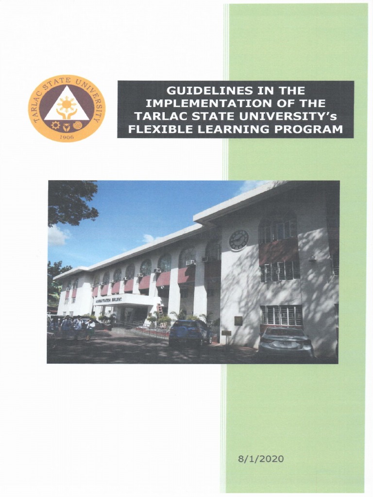 Guidelines in The Implementation of The TSU's Flexible Learning Program ...