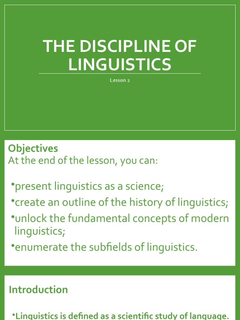Overview of Linguistics as a Discipline | PDF | Linguistics | Speech