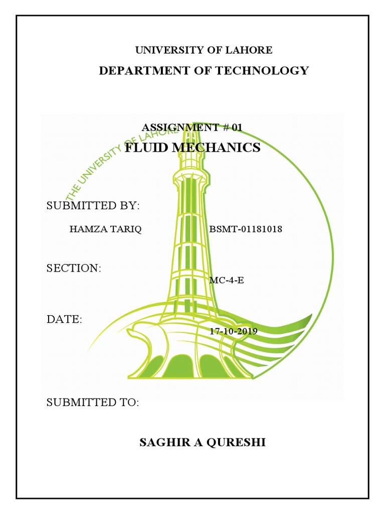 Fluid Mechanics: Department of Technology | PDF