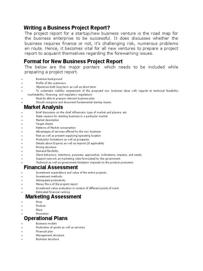 Project Report of Business Plan | PDF | Banks | Interest