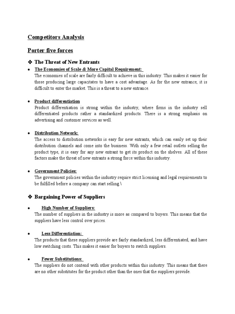 Competitors Analysis | PDF | Competition | Market (Economics)