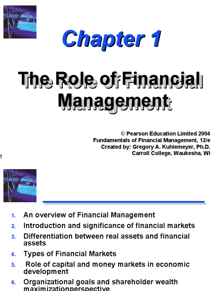 The Role of Financial Management The Role of Financial Management | PDF ...