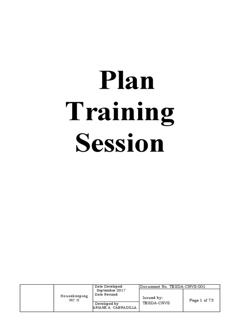 Plan Training Session - ARIANE | PDF | Occupational Safety And Health ...