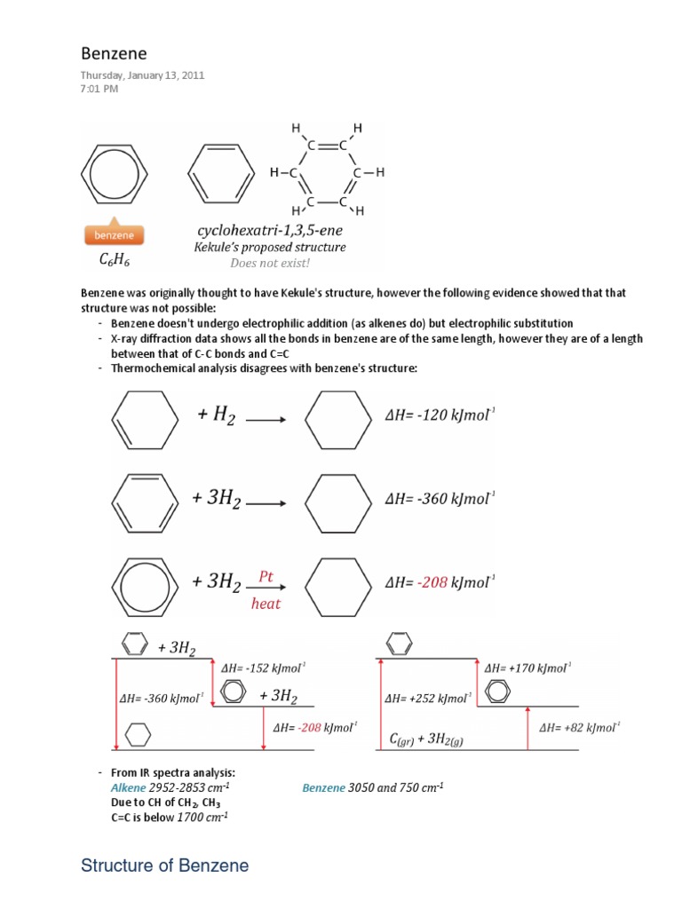 Stability and Structure of Benzene | PDF | Benzene | Organic Chemistry
