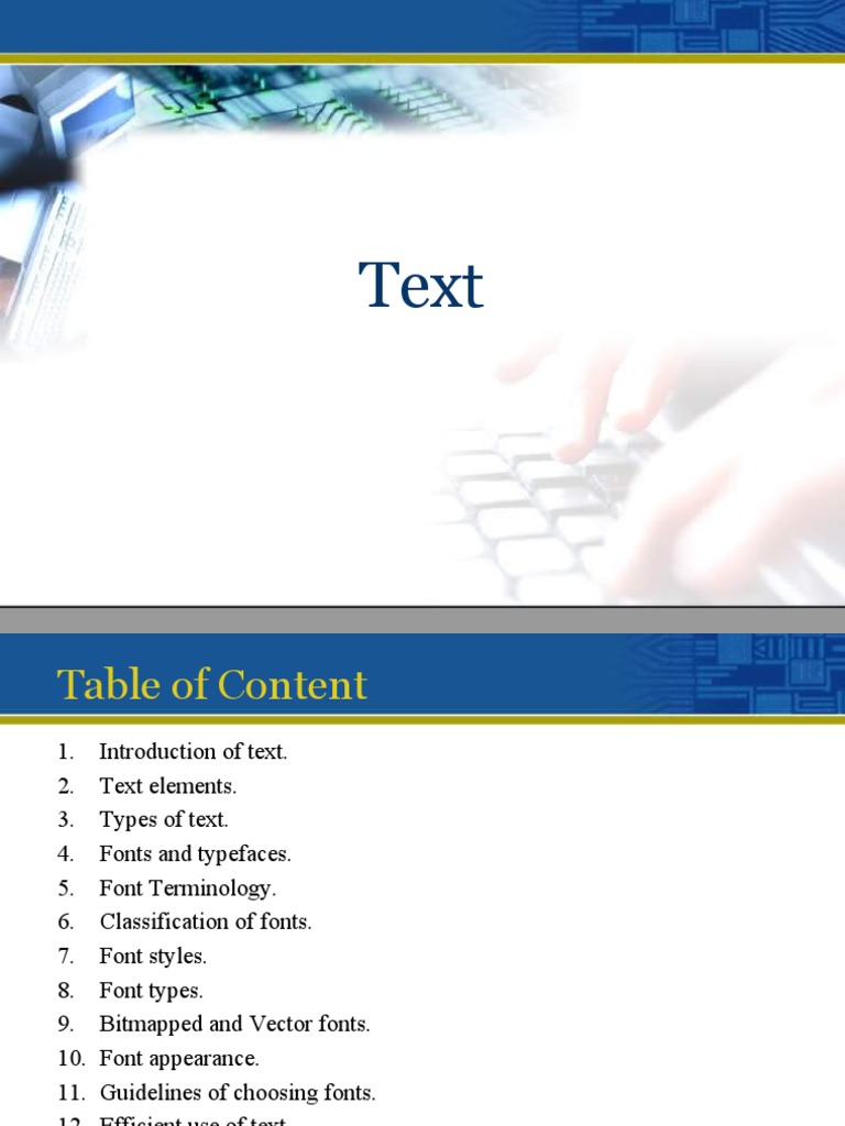 Ch3 - Text | PDF | Typefaces | Serif