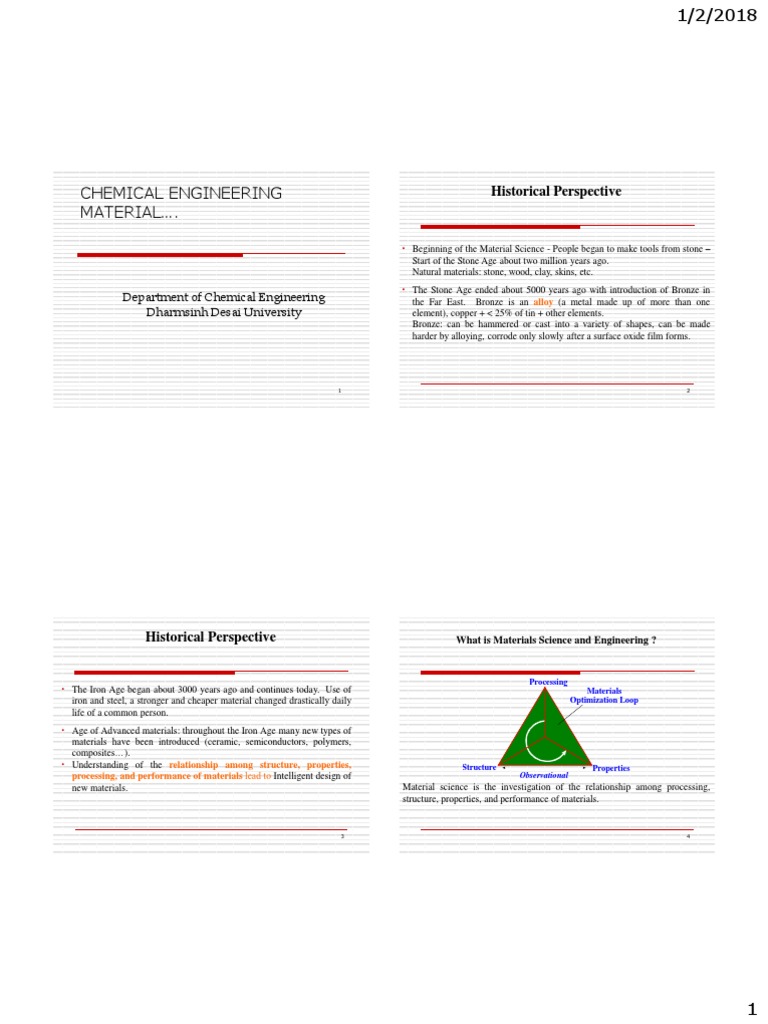 Chemical Engineering Material .: Historical Perspective | PDF ...
