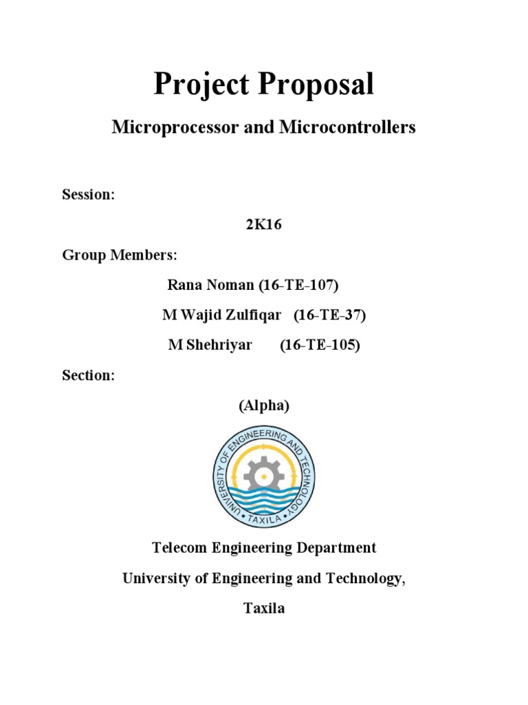Project Proposal: Microprocessor and Microcontrollers | PDF | Automation | Arduino