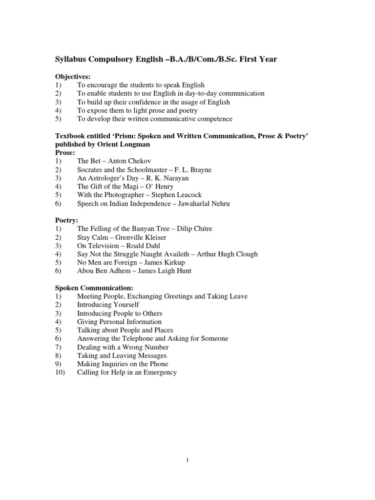 English - B.A | PDF | Part Of Speech | English Language