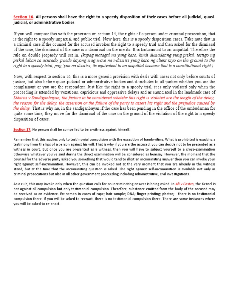 Section 16-22 EXCEPT 21 | PDF | Right To Silence | Witness
