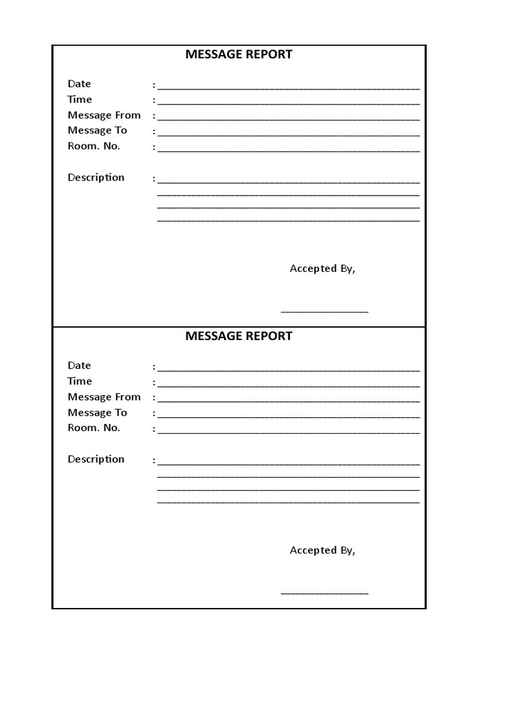 Message Report | PDF