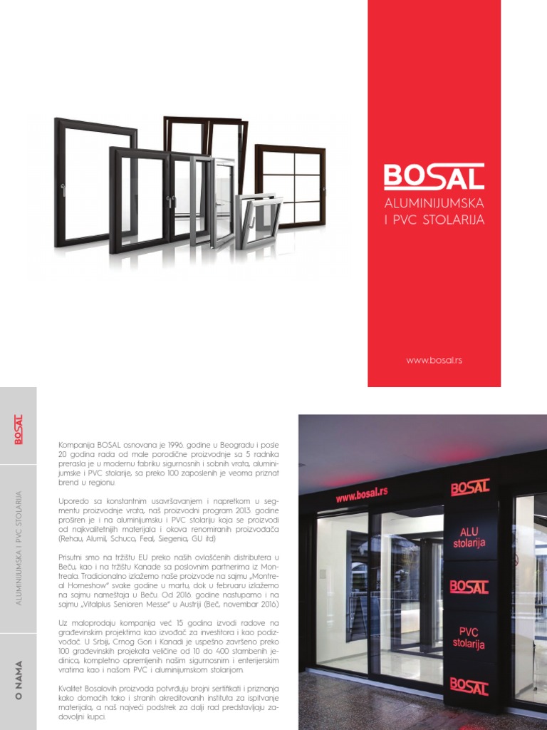Bosal Katalog Alu PVC Stolarija | PDF