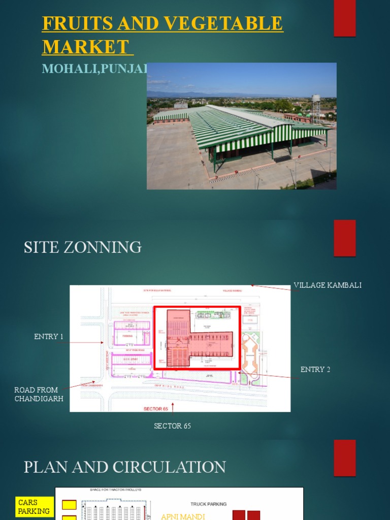Mohali Fruit and Vegetable Market Plan | PDF | Retail | Truck