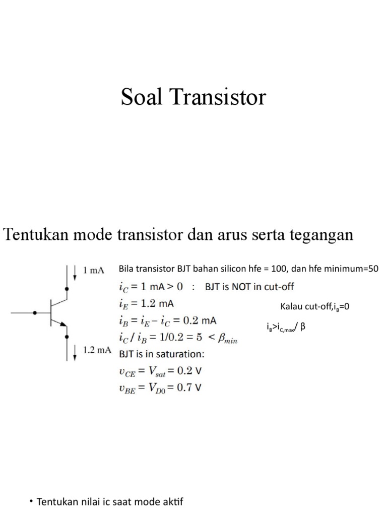 Latihan Soal Transistor | PDF