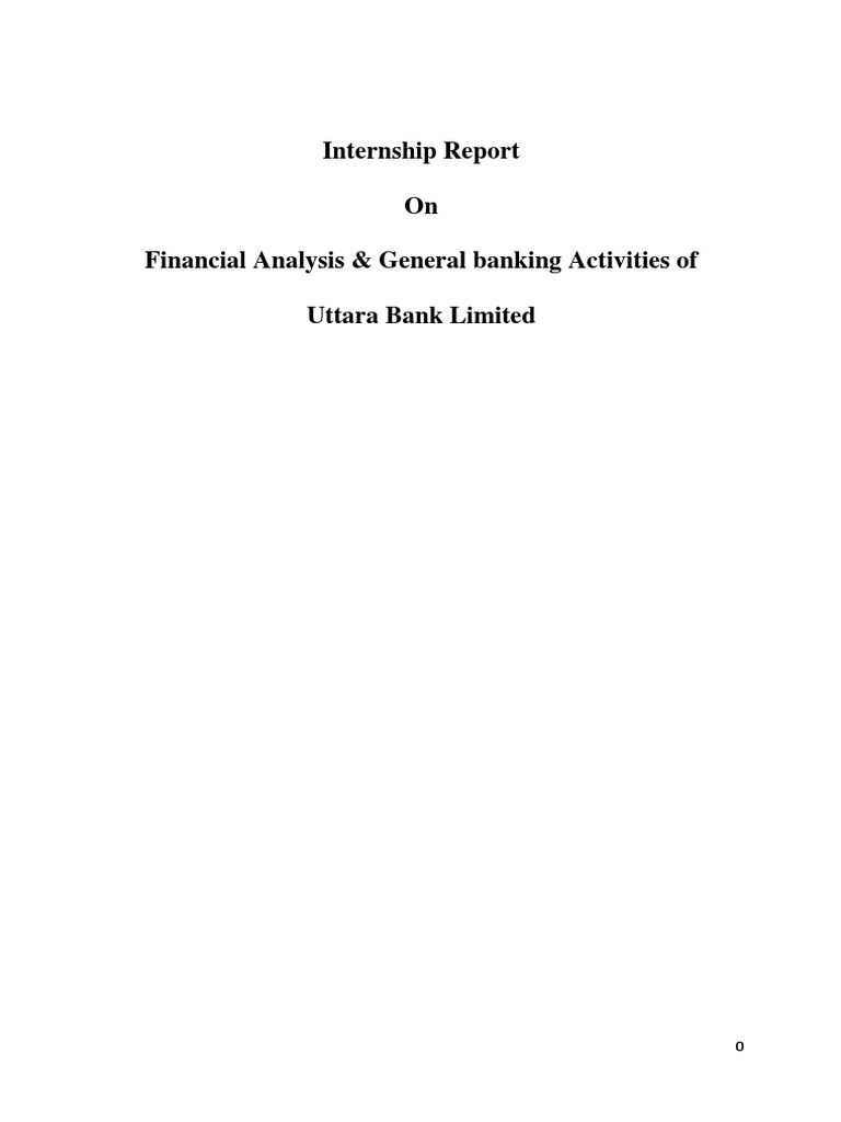 Financial Analysis General Banking Activities | PDF | Financial ...