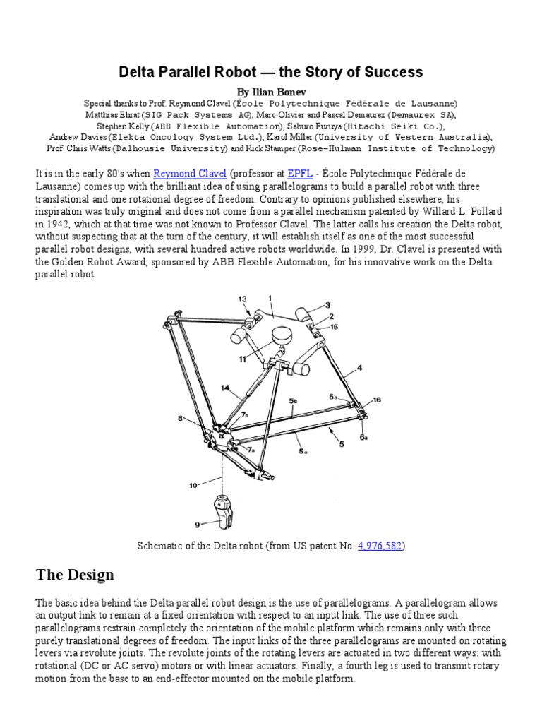 Delta Parallel Robot 1 | PDF | Robot | Robotics