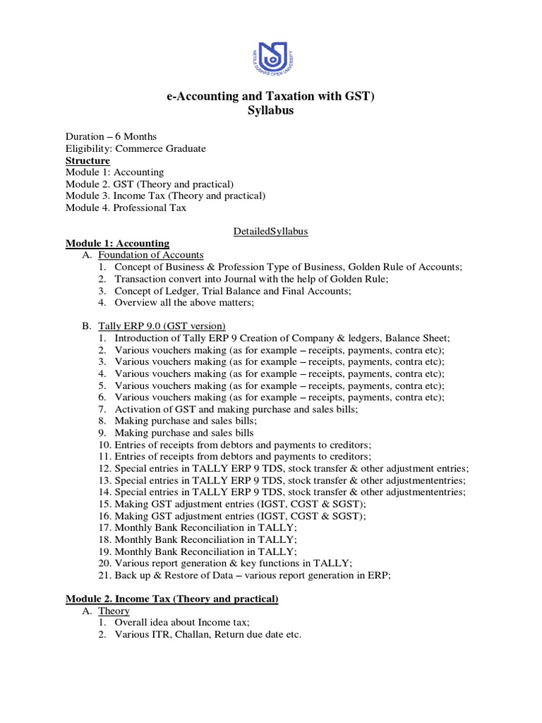E-Accounting - and - Taxation - With GST PDF | Download Free PDF ...