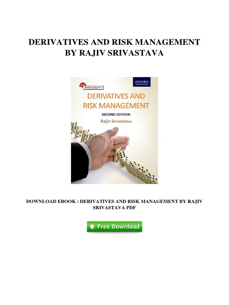 (B781.Ebook) Download PDF Derivatives and Risk Management by Rajiv ...