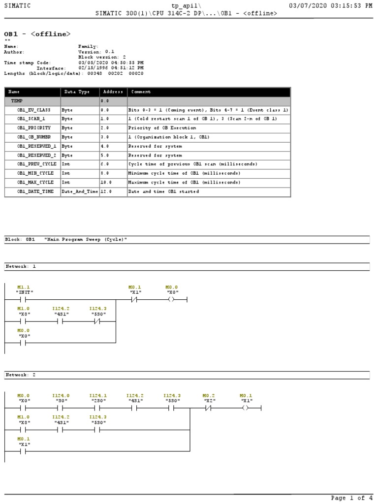 OB1 - : Name Data Type Address Comment | PDF | Integer (Computer Science) | Electrical Engineering