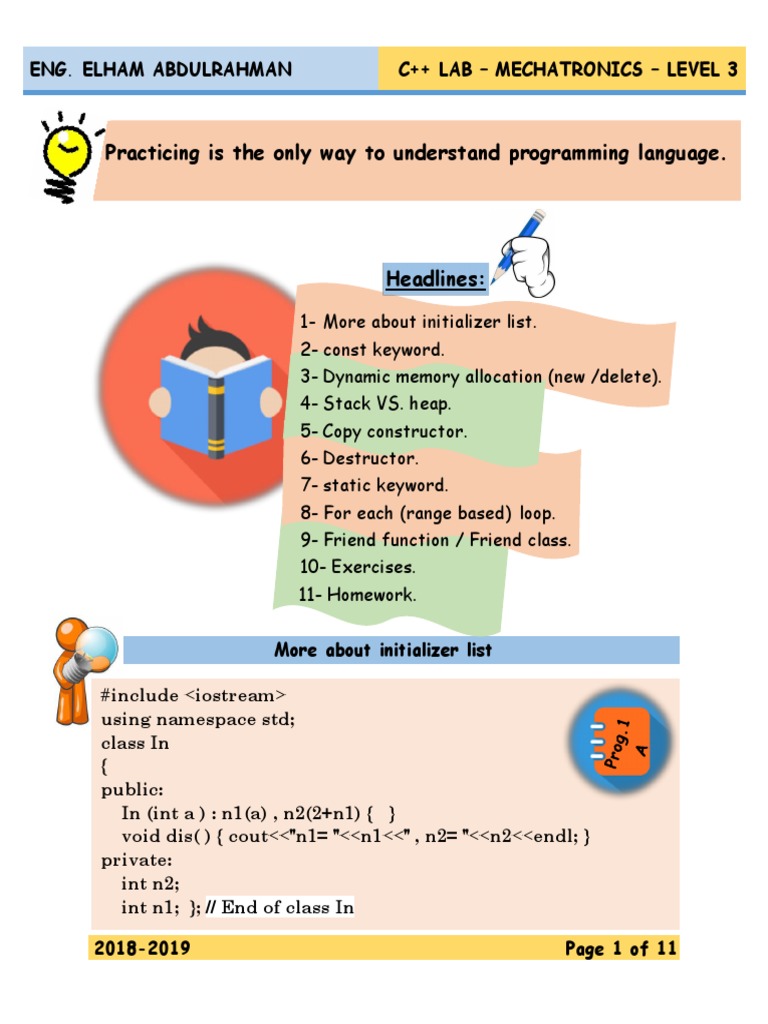 C++ Lab4 - 2018-2019 | PDF | C++ | Object Oriented Programming