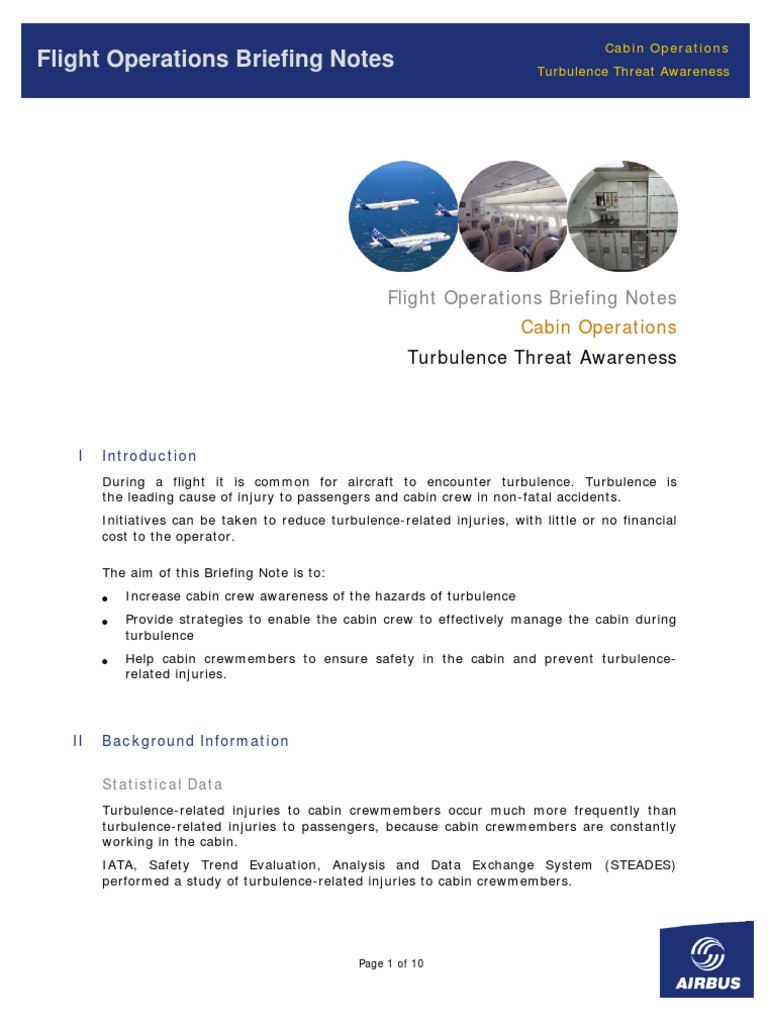 Flight Operations Briefing Notes | PDF | Flight Attendant | Seat Belt