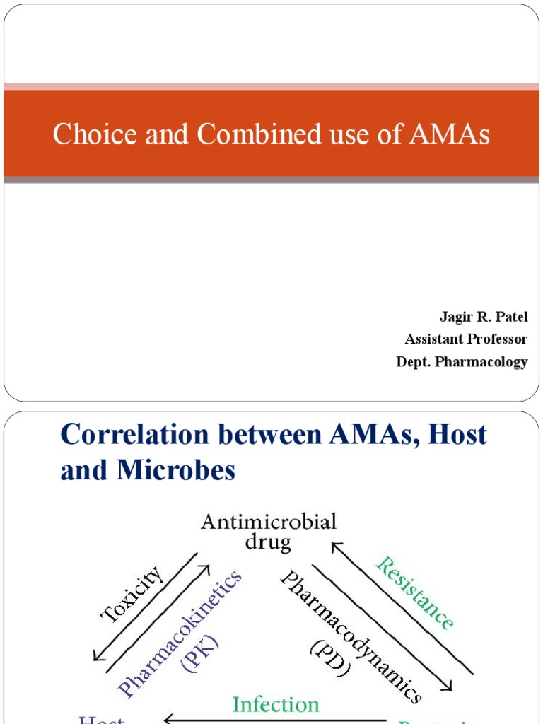 Choice of AMAs and Combined Use of AMAs | PDF | Antimicrobial ...