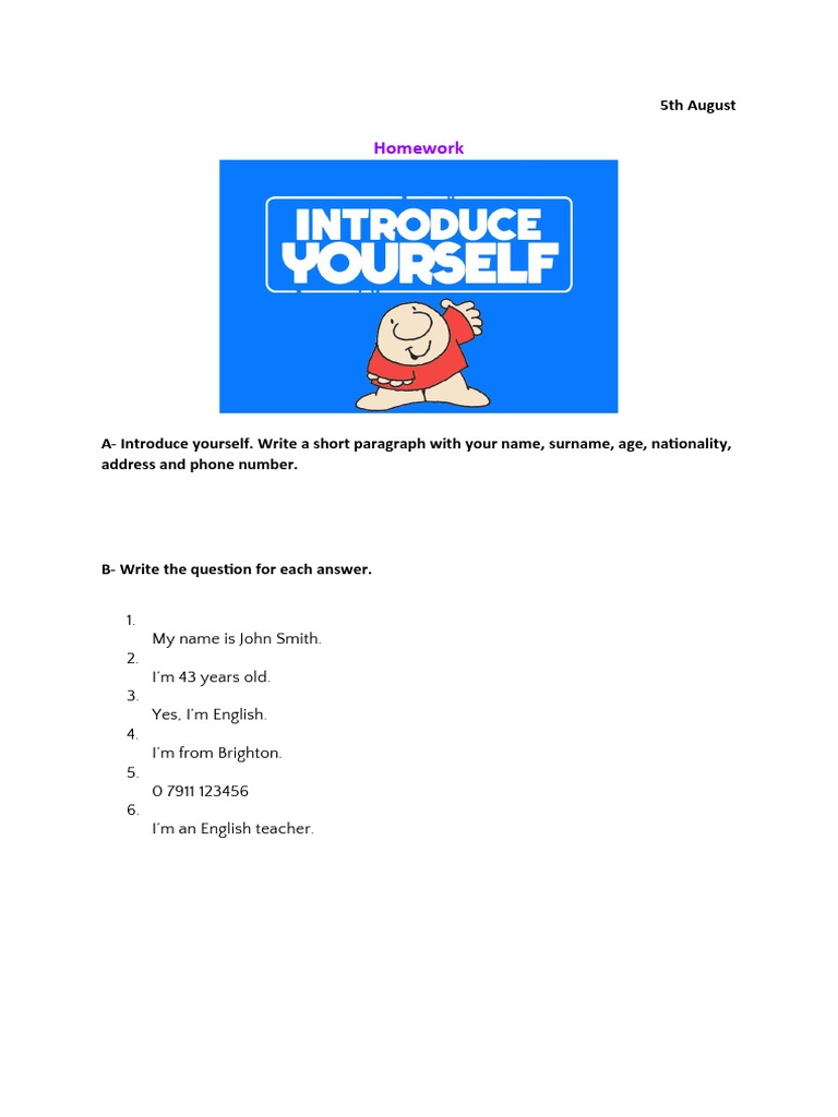 Introduce Yourself | PDF