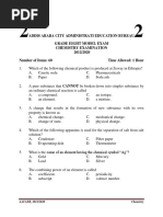 Chemistry Final Exam Questions Remedial Program (3) 1 1 | PDF ...