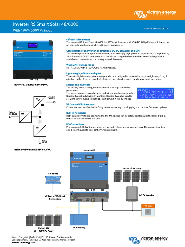 Datasheet Inverter RS Smart EN | PDF | Power Inverter | Battery Charger