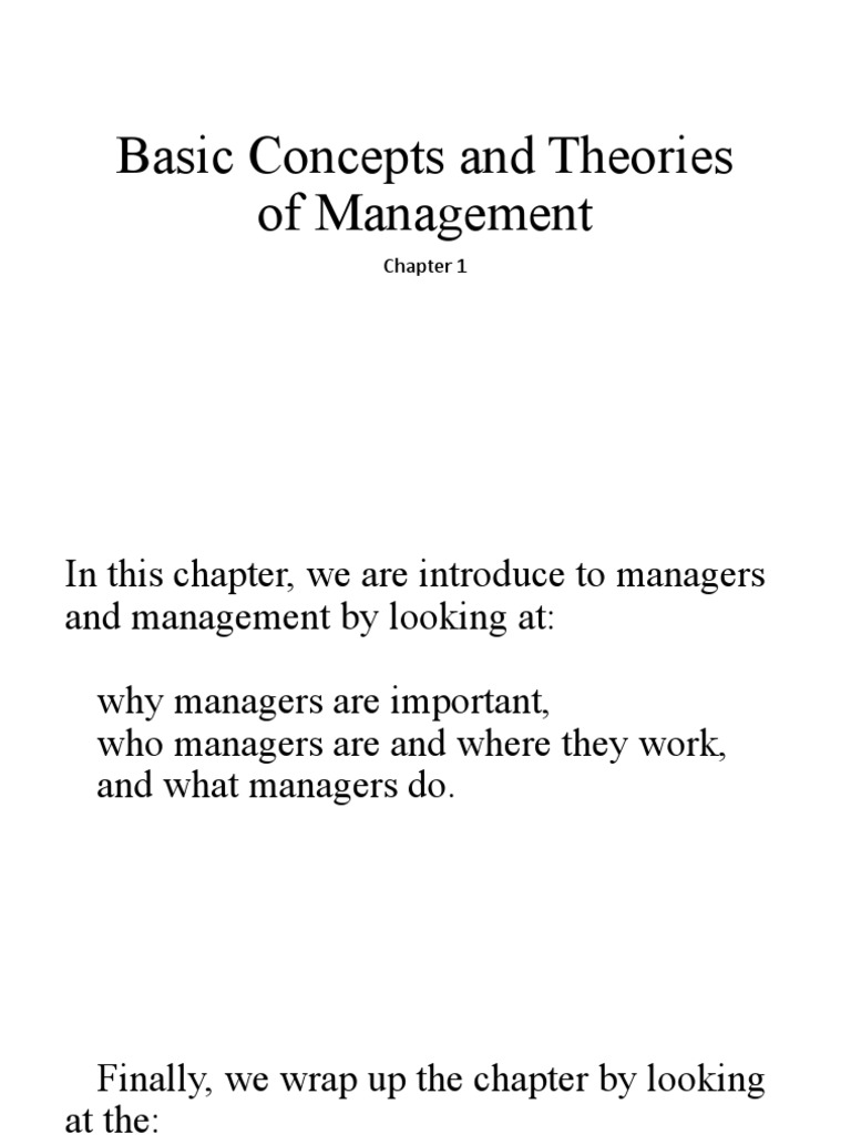 Overview of Management Concepts | PDF | Efficiency | Resource