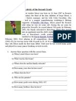 5° Reading Comprehension - Lionel Messi | PDF | Sports & Recreation