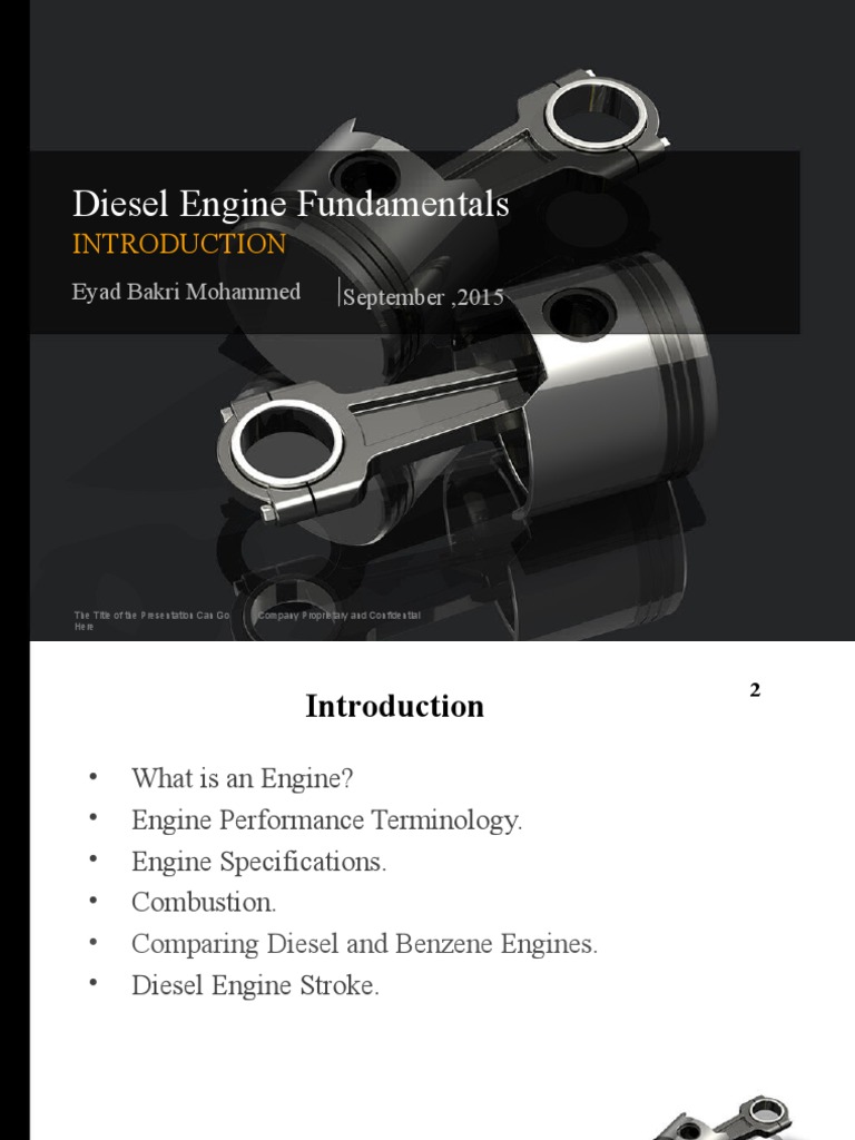 Diesel Engine Fundamentals: Eyad Bakri Mohammed September, 2015 | PDF ...