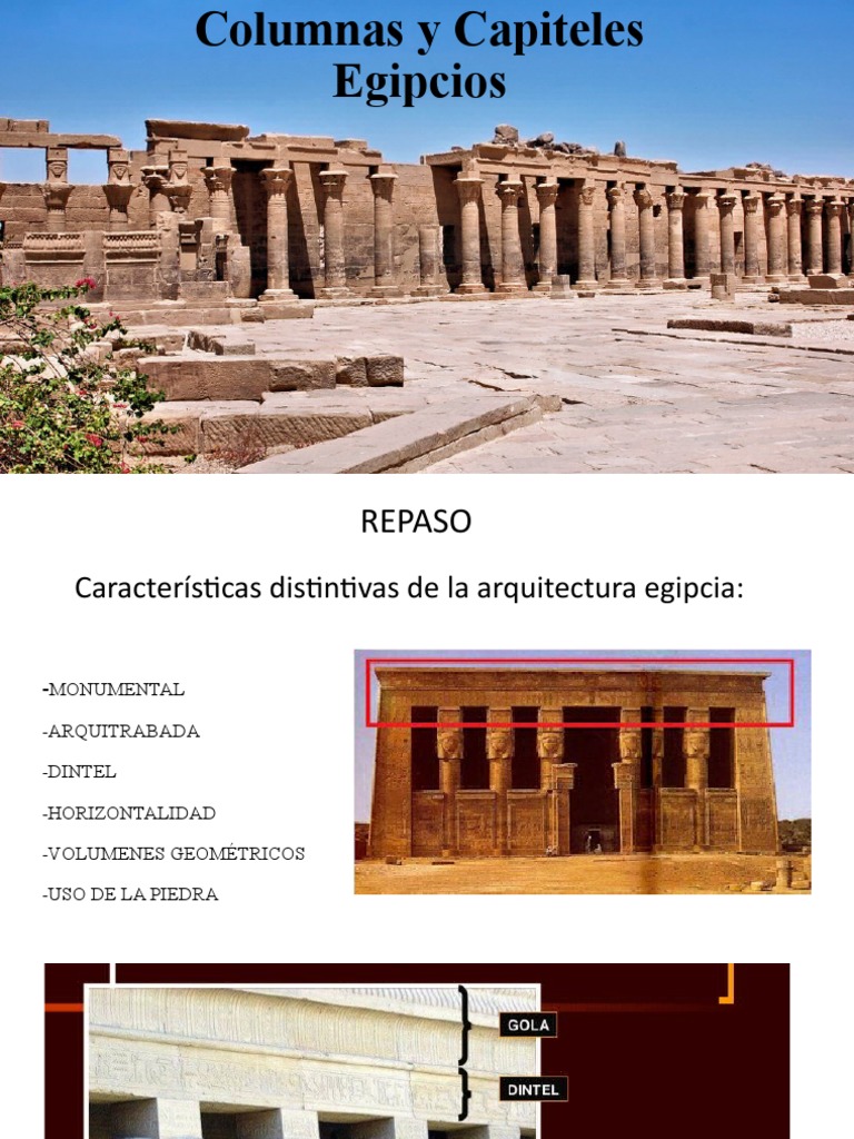 Clase 3 Columnas y Capiteles Egipcios | PDF | Columna | templo