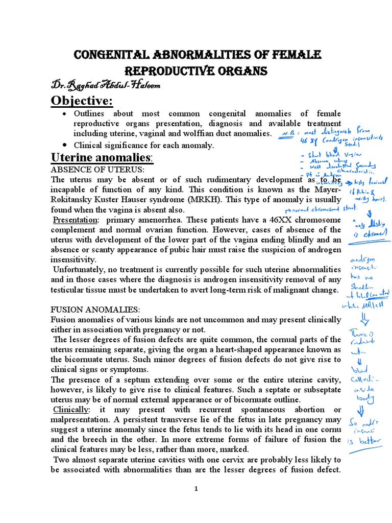 Lec.23 Congenital Abnormalities of Female Genital Organs | PDF | Vagina ...