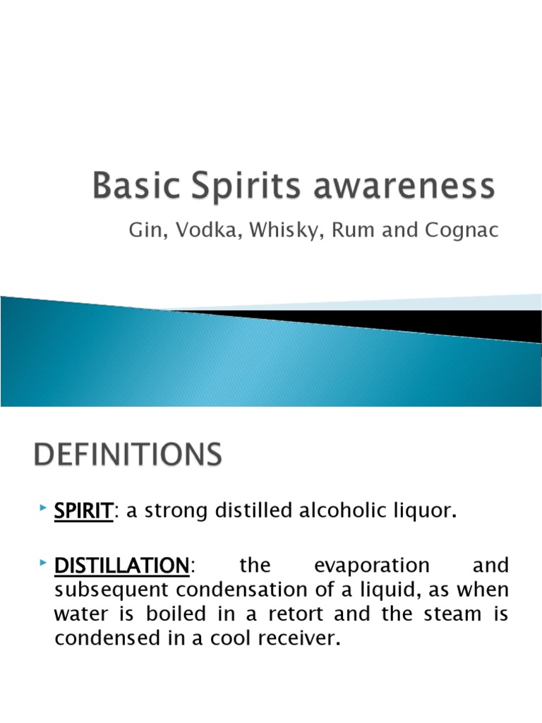 Distilled Spirits Overview: Gin, Vodka, Rum | PDF | Whisky | Vodka