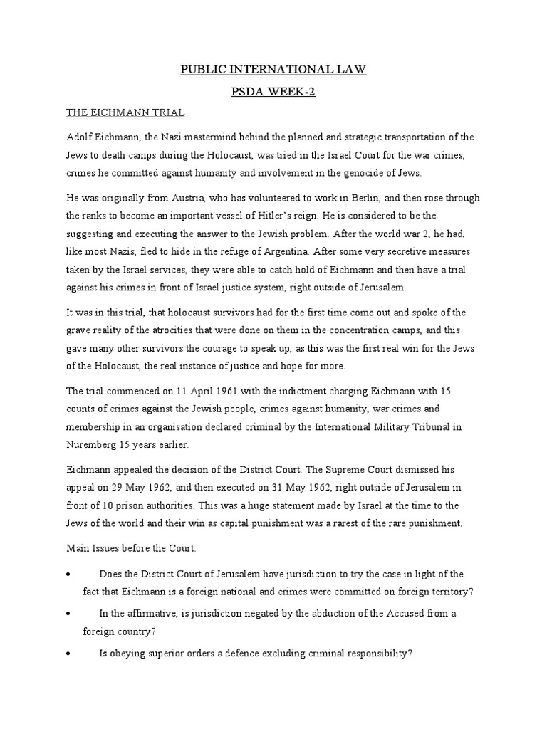 The Landmark Trial of Adolf Eichmann: Seeking Justice for the Holocaust ...