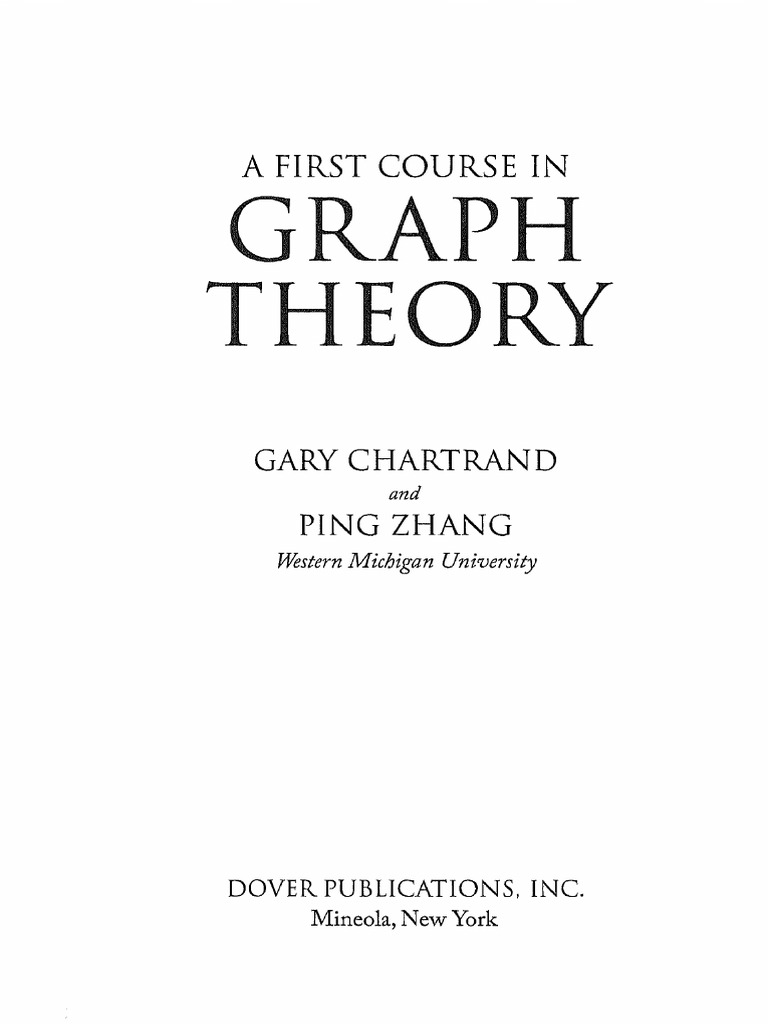 Graph Theory: A First IN | PDF | Combinatorics | Graph Theory