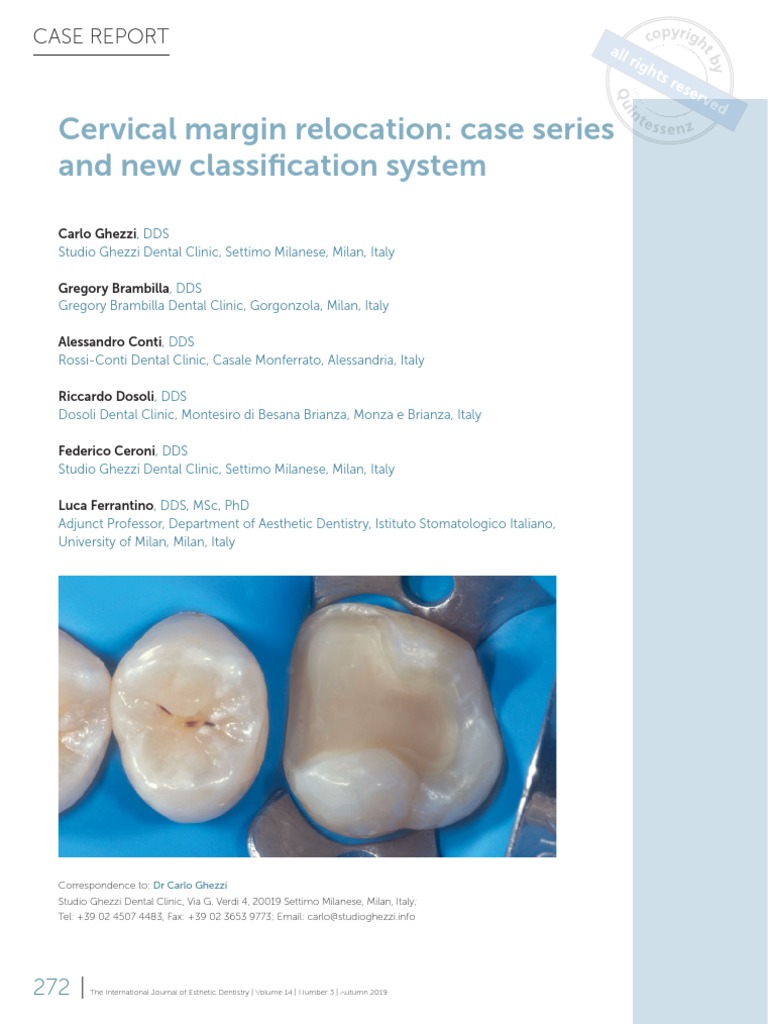 (2019) Cervical Margin Relocation - Case Series and New Classification ...
